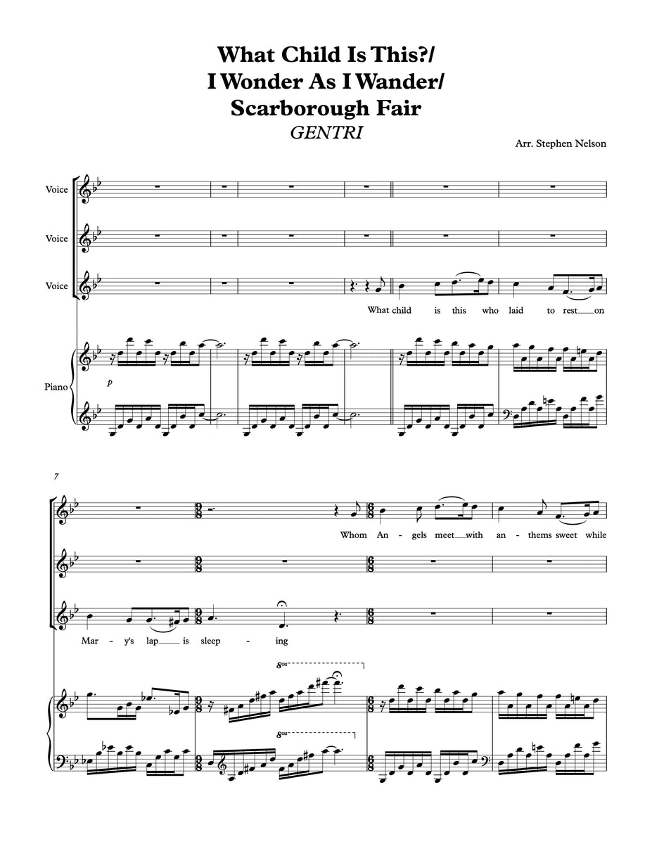 What Child Is This?/I Wonder As I Wander Sheet Music – GENTRI Store